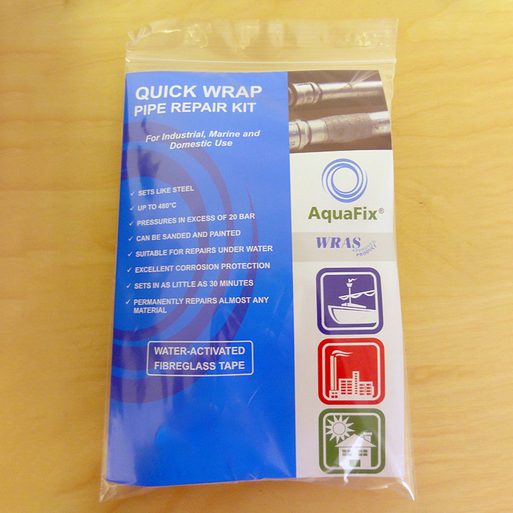 Aquafix Quick Wrap Repair kit 75mm x 2.75m - Kingfisher Direct Ltd