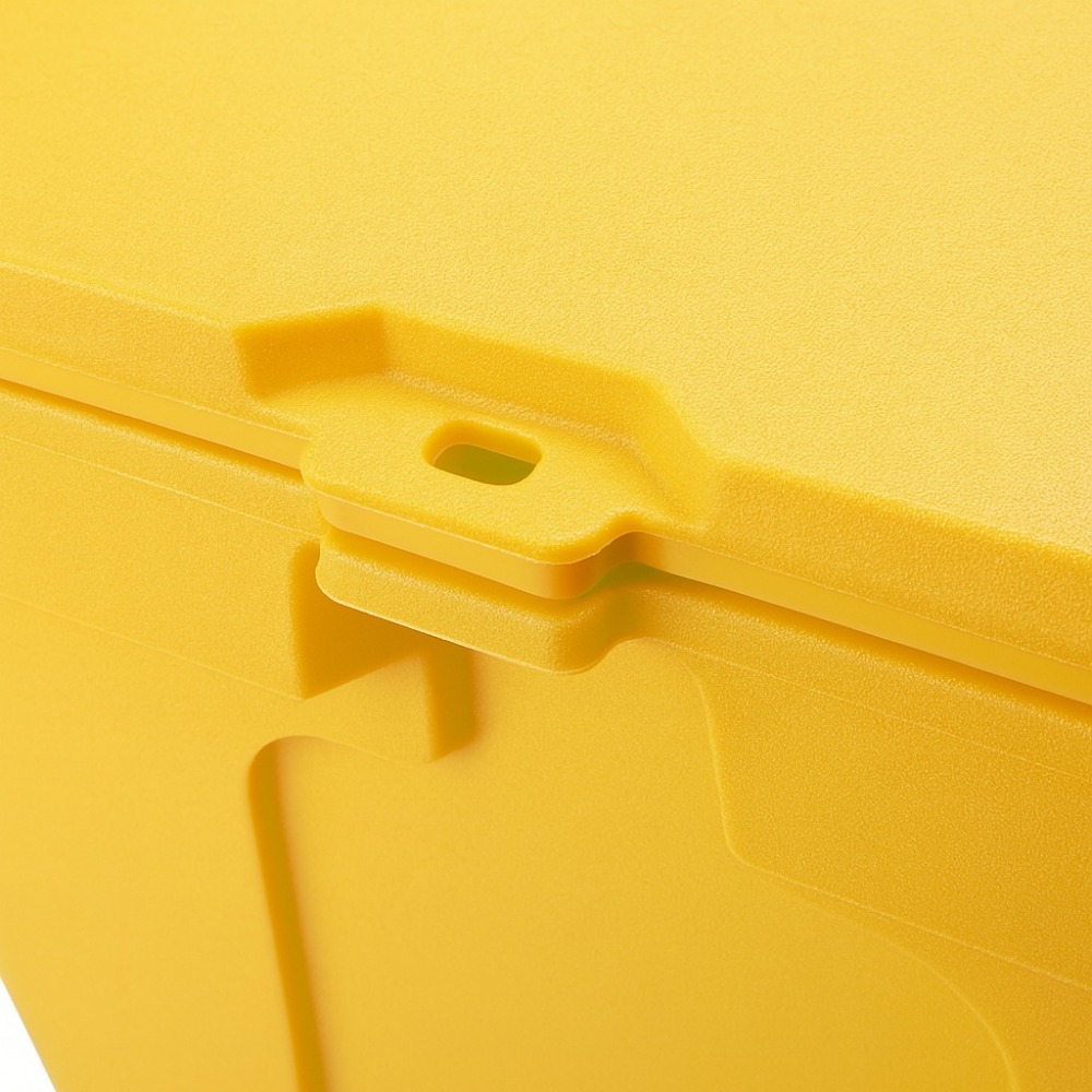 EverTough Lockable Grit Bin - 110 Litre - Yellow - Kingfisher Direct Ltd