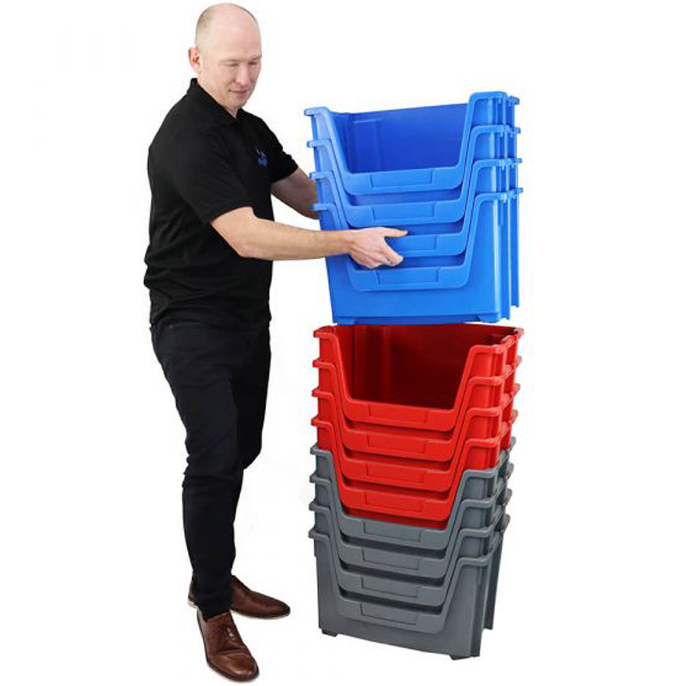 Stackable Open Fronted Plastic Picking Bins 50 Litre